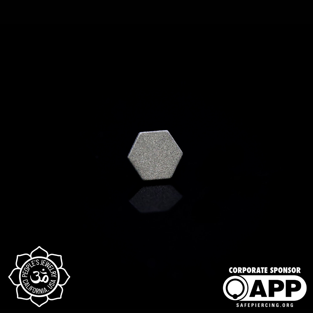 Threadless Titanium Hex – Sandblasted – People's Jewelry